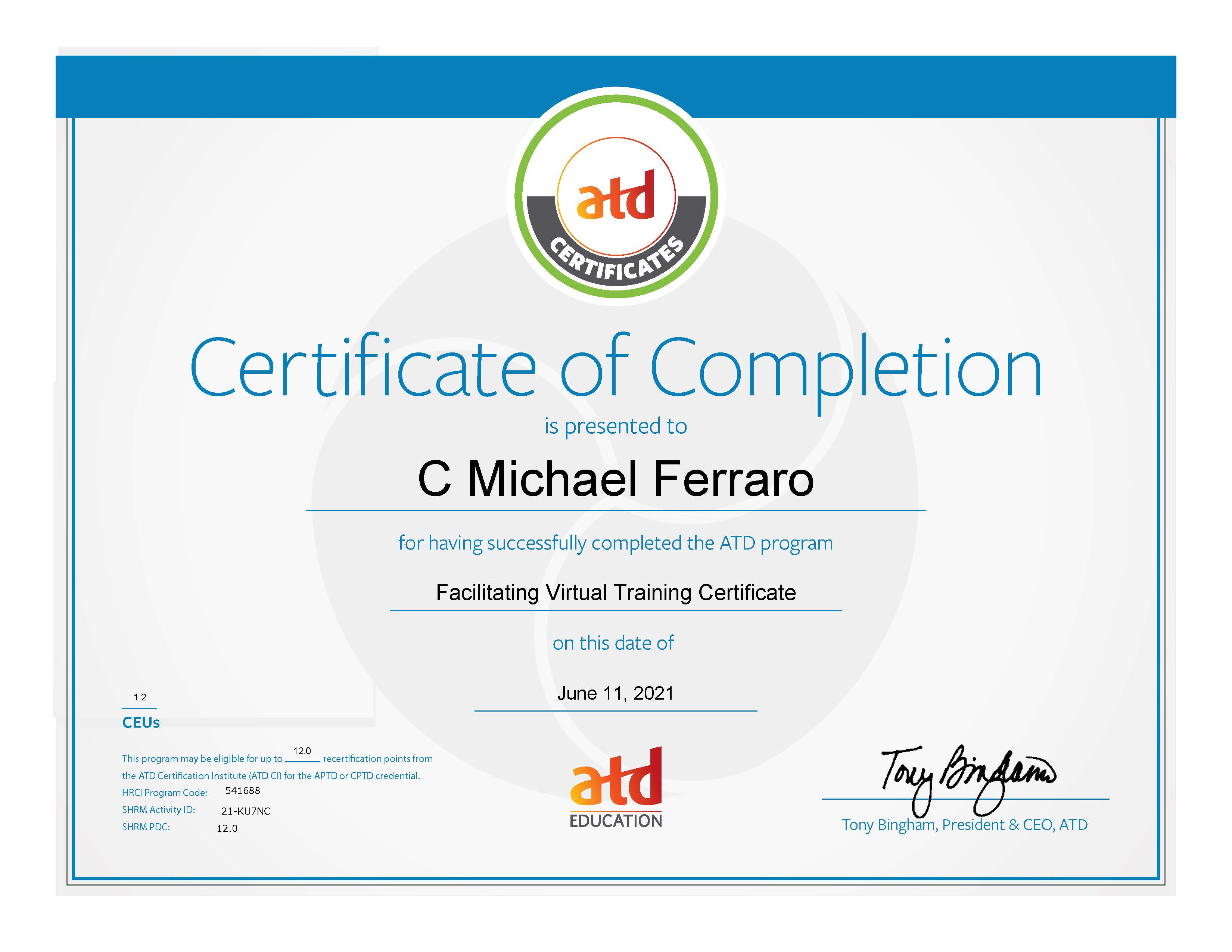 C. Michael Ferraro - TRAINING SOLUTIONS, Inc. | LinkedIn